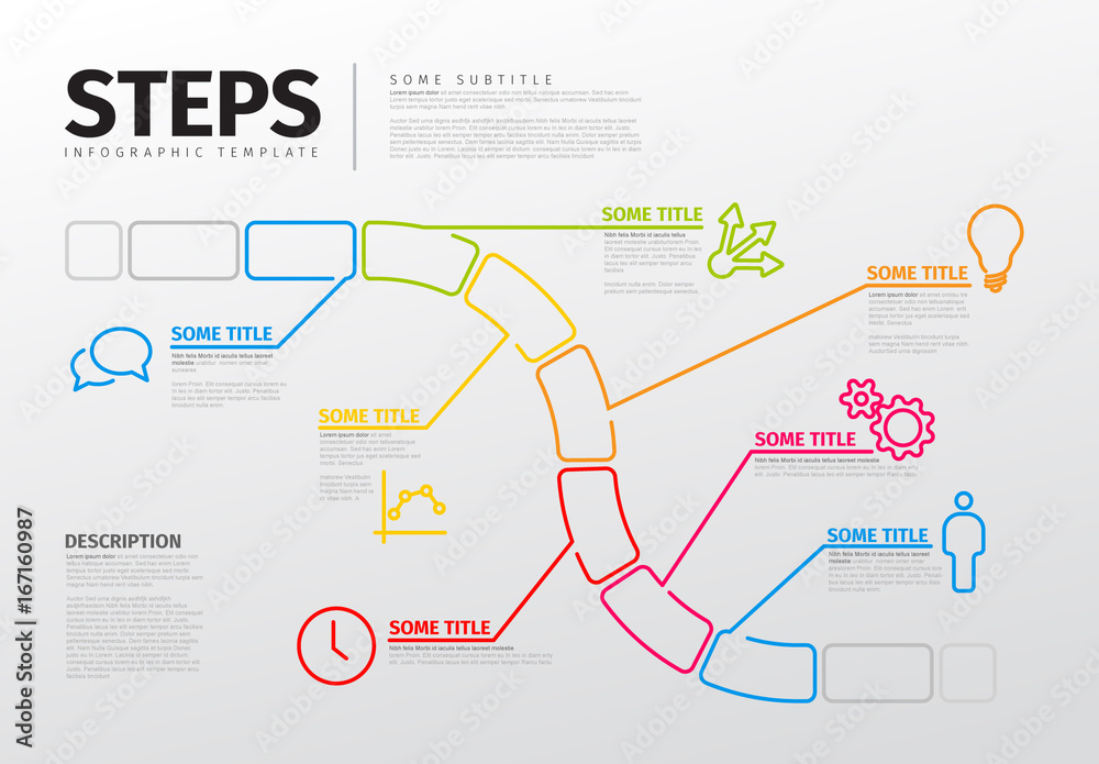 Curve Infographic Layout 1 Stock Template | Adobe Stock