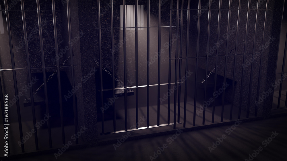 Prison cell interior Stock Illustration | Adobe Stock