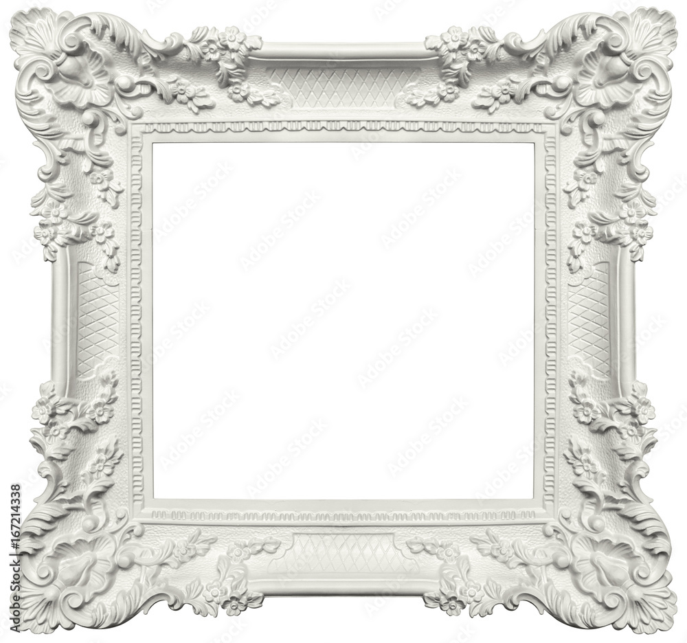 Vintage frame on white Stock Photo | Adobe Stock