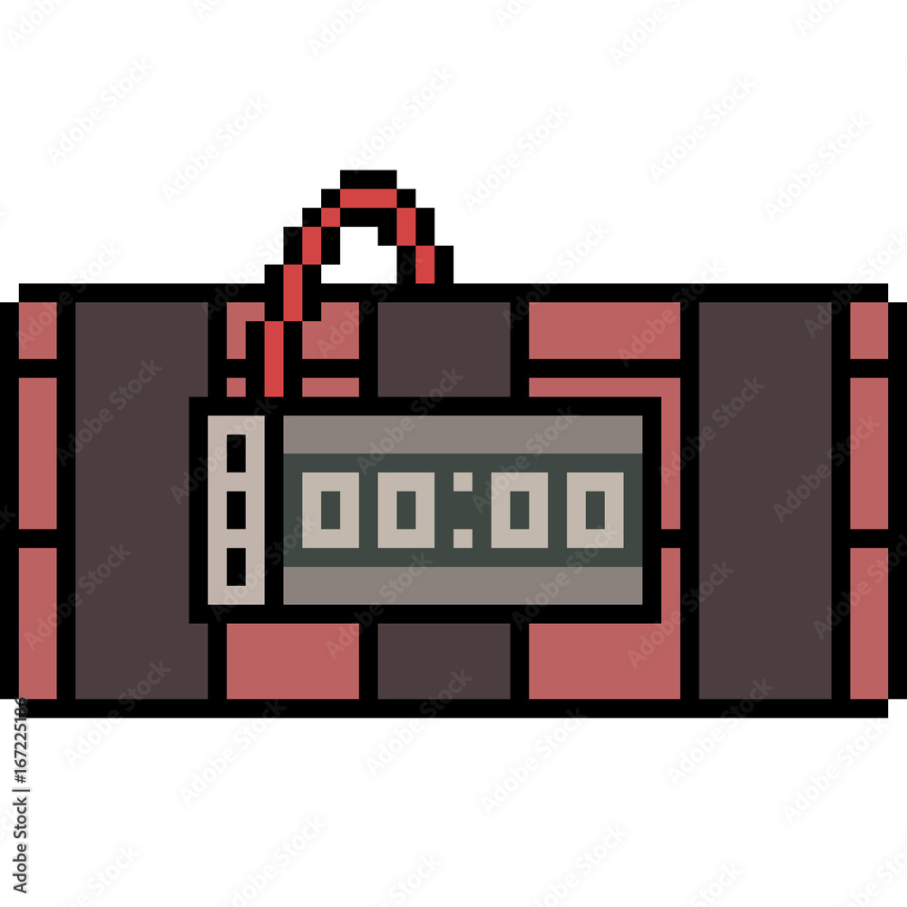 vector pixel art grenade Stock Vector | Adobe Stock