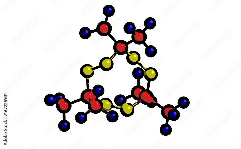 Molecular structure of acetone peroxide (trimer) Stock Illustration ...