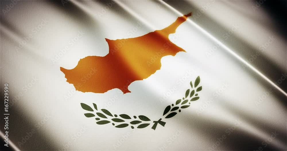 Cyprus realistic national flag seamless looping waving animation Stock ...