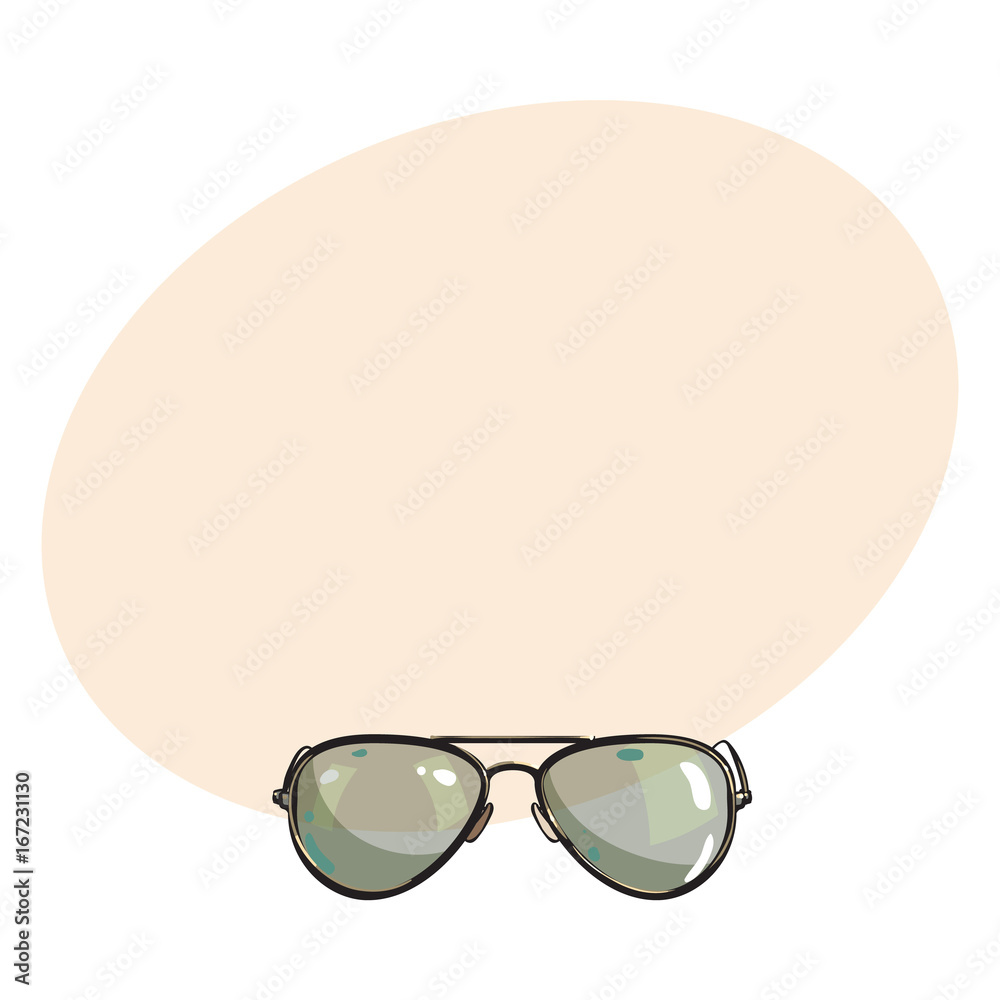 Aviator Sunglasses Drawing