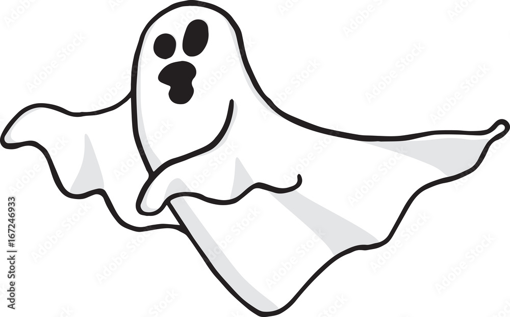 Ghost wandering and screaming on trasparent background Stock Vector ...