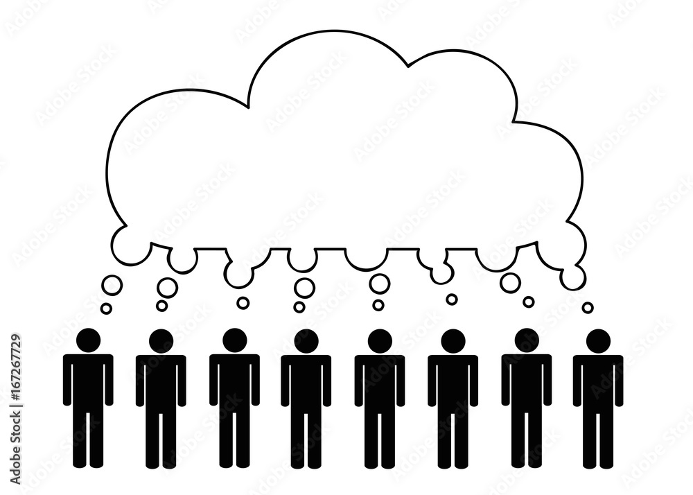 gemeinsam denken piktogramm Stock Vector | Adobe Stock