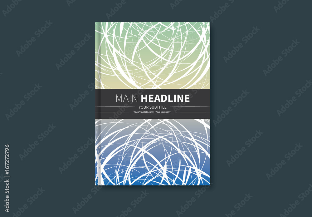 Abstract Book/Report Cover Layout 9 Stock Template | Adobe Stock