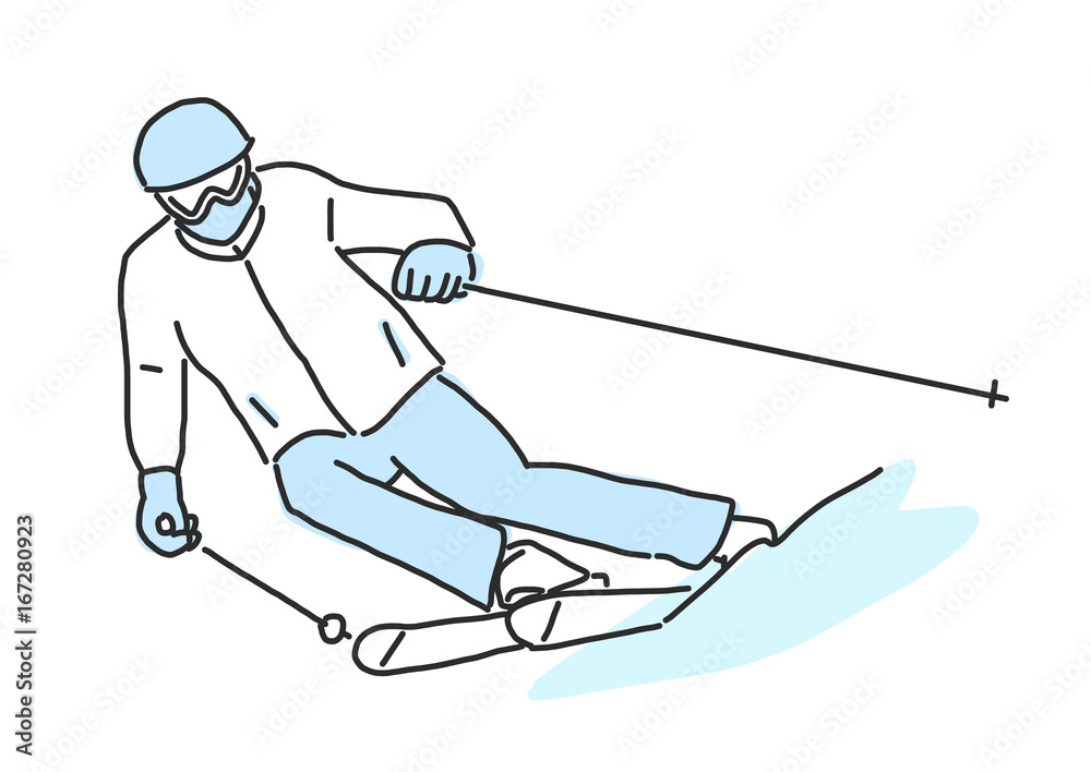 Freestyle Skiing Drawing