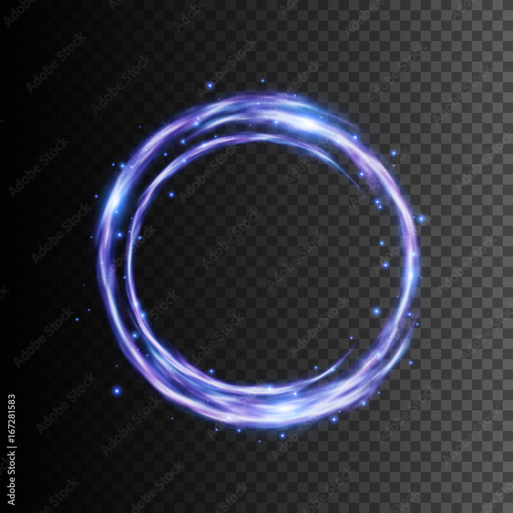 Magic swirl light effect. Transparent vector Illustration Stock Vector ...