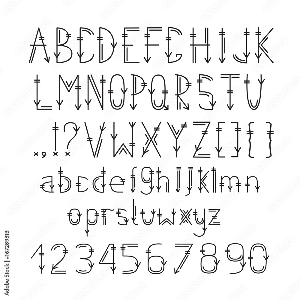 English alphabet in ethnic style Stock Vector | Adobe Stock