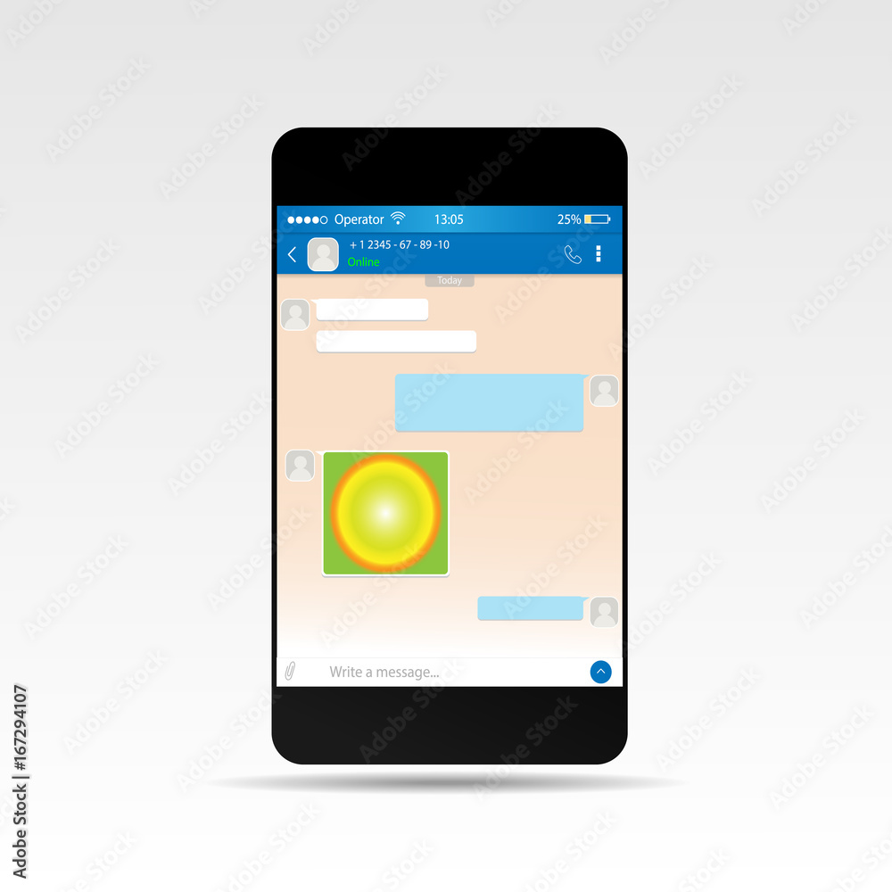 Social network concept. Blank template. Messenger window. Chating and ... Social network concept. Blank template. Messenger window. Chating and ...
