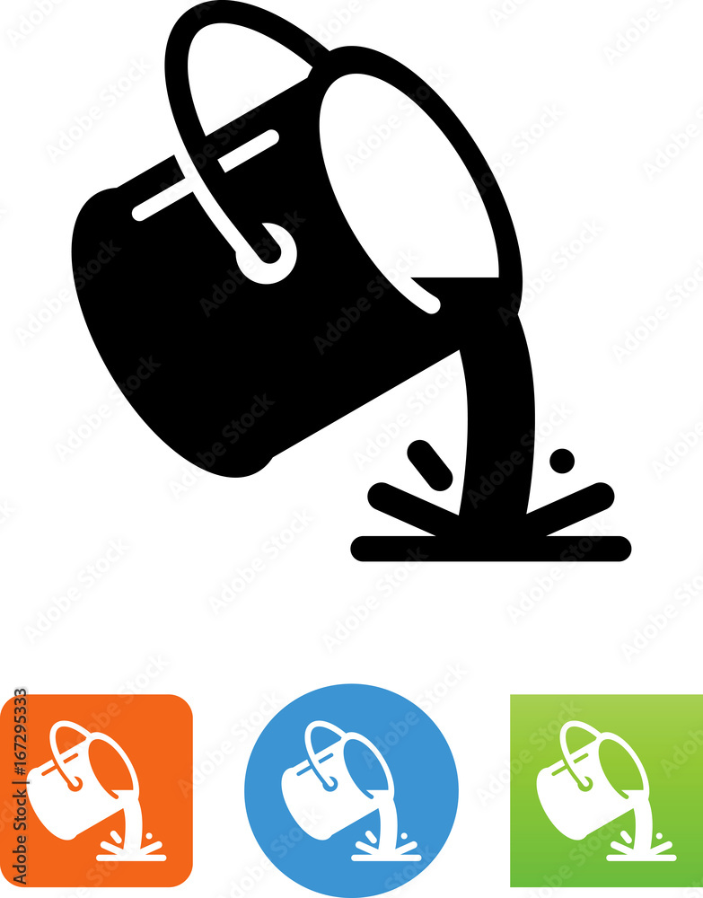 Paint Can Pouring Icon - Illustration Stock Vector | Adobe Stock
