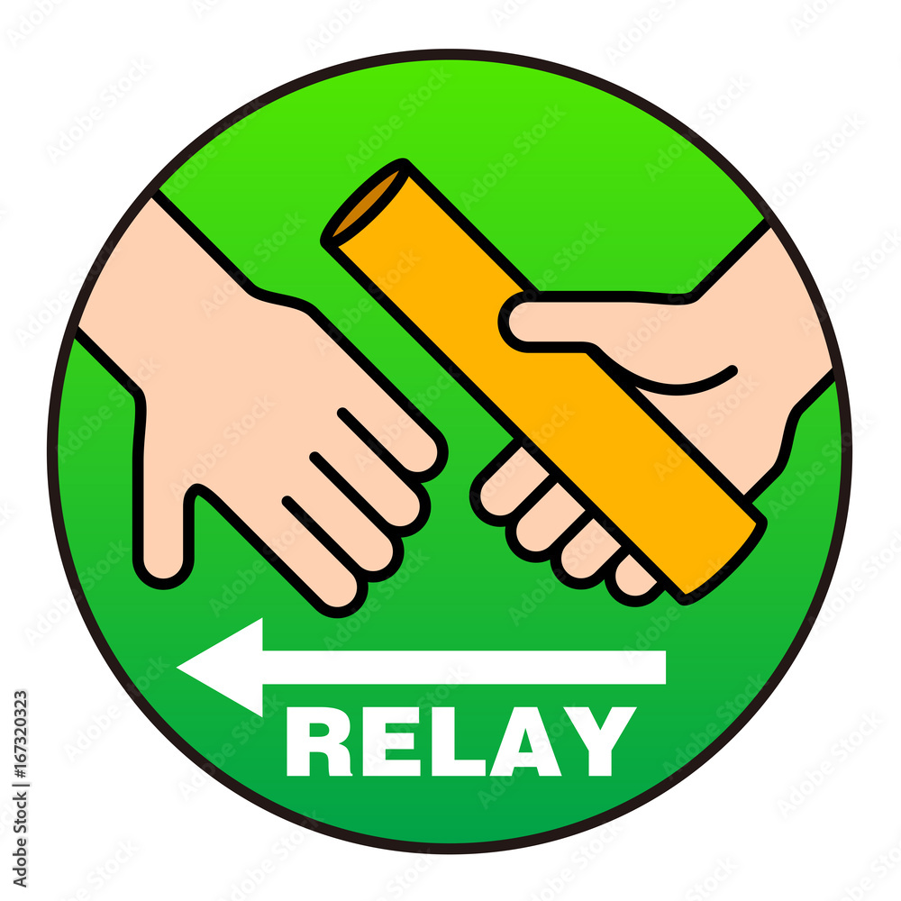 relay race symbol icon. Stock Vector | Adobe Stock
