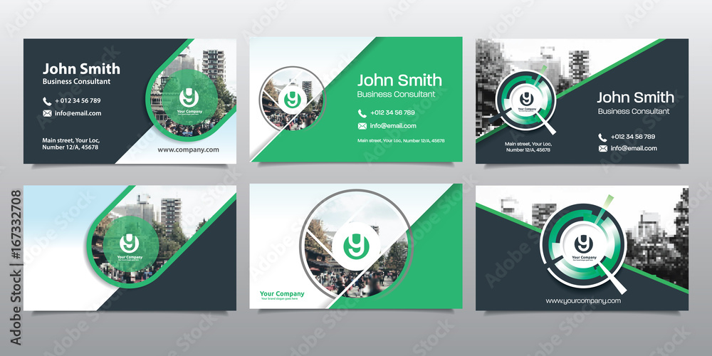 City Background Business Card Design Template Set. Can be adapt to ...