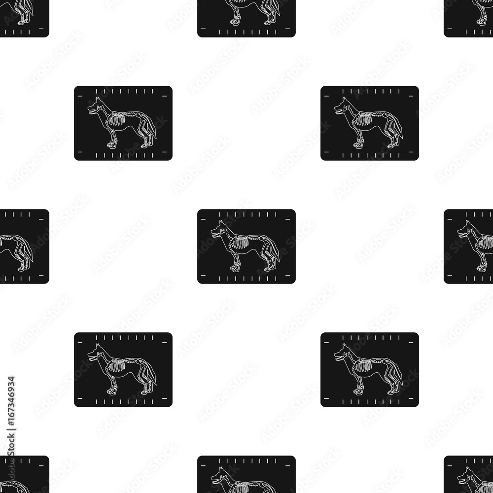 Dog x-ray icon in black style isolated on white background. Veterinary ...