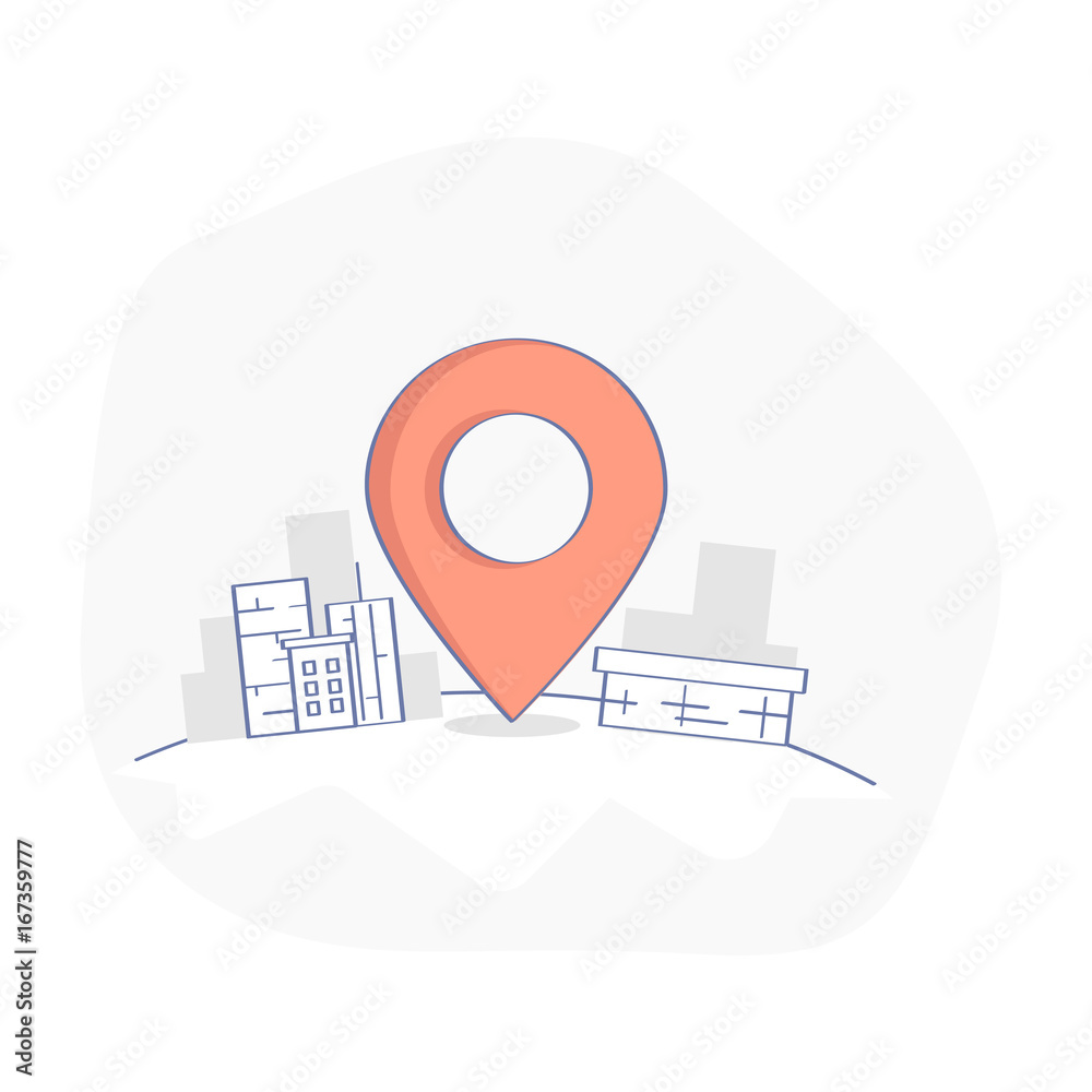 Geo map Pin, Delivery service or GPS location vector concept. Geo Point ...