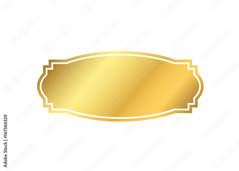 Gold frame. Beautiful simple golden design. Vintage style decorative ...