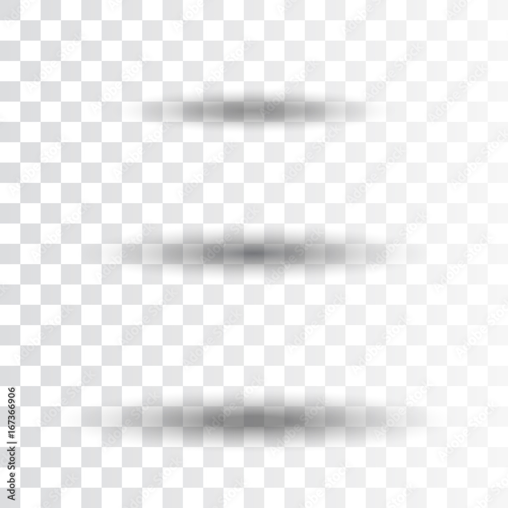 Shadow oval set. Gray soft shadows, isolated on white transparent ...