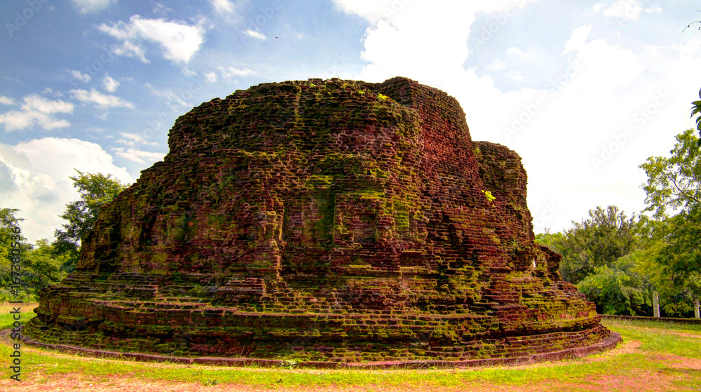 Ruined stupa in king complex of Nissanka Malla at Polonnaruwa, Sri ...