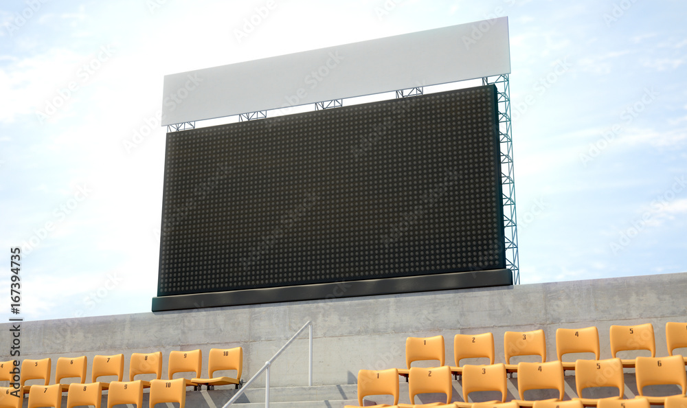 Sports Stadium Scoreboard Stock Illustration | Adobe Stock