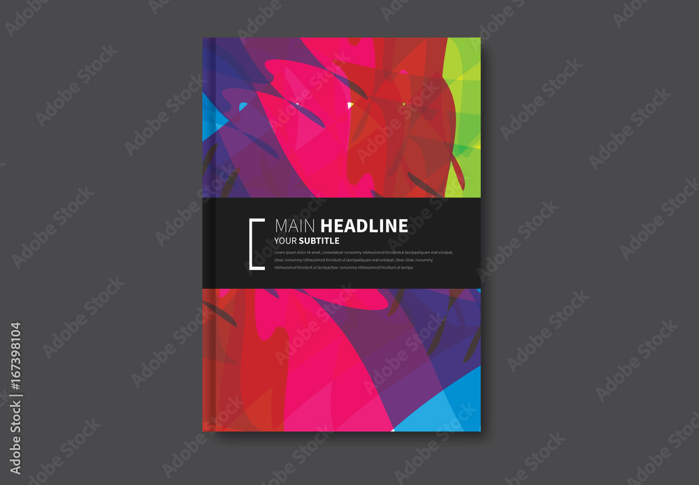 Abstract Book/Report Cover Layout 13 Stock Template | Adobe Stock