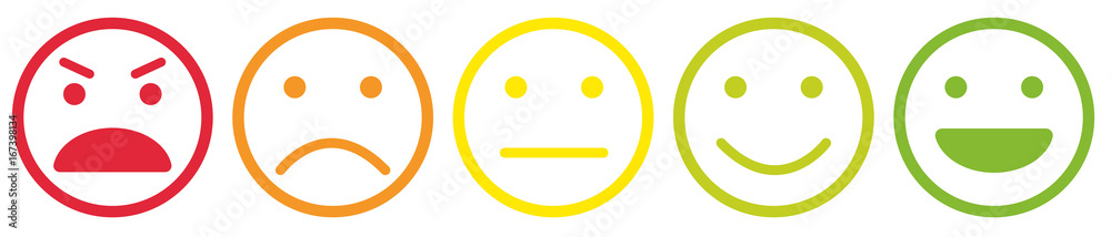 Stimmung Gesichter Smileys Stock Vector | Adobe Stock