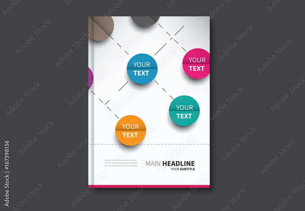 Infographic Book/Report Cover Layout 2 Stock Template | Adobe Stock