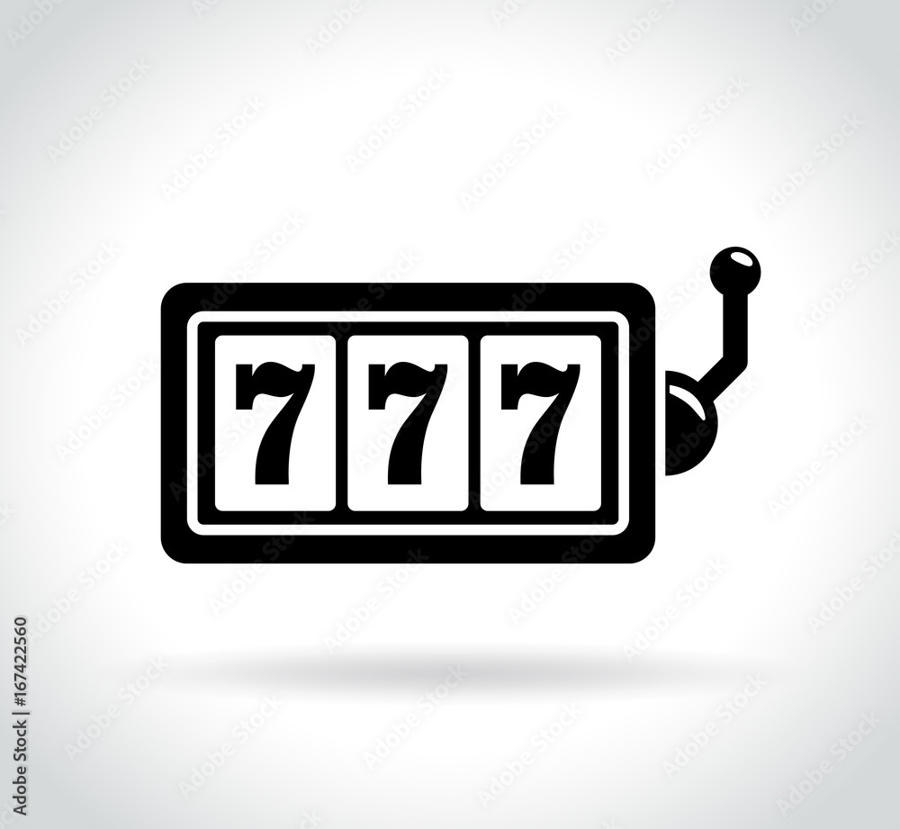 slot machine icon on white background Stock Vector | Adobe Stock
