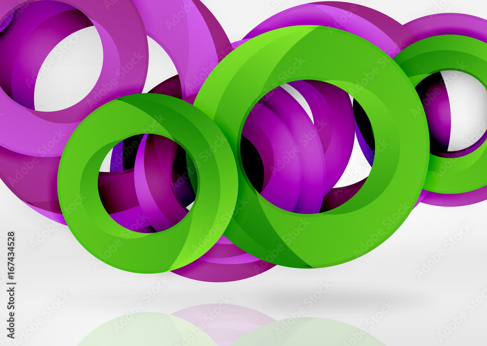 Modern 3d ring vector abstract background Stock Vector | Adobe Stock