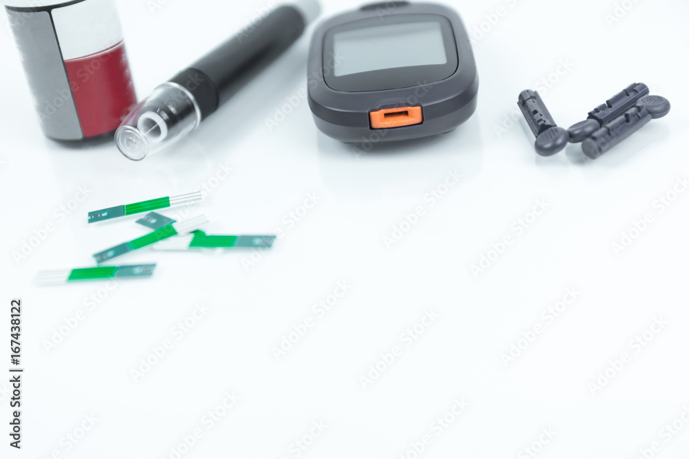 Glucometer set with Indicator Strips For Blood Glucose Testing and ...
