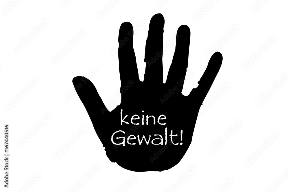 Hand Symbol keine Gewalt! Stock-Foto | Adobe Stock