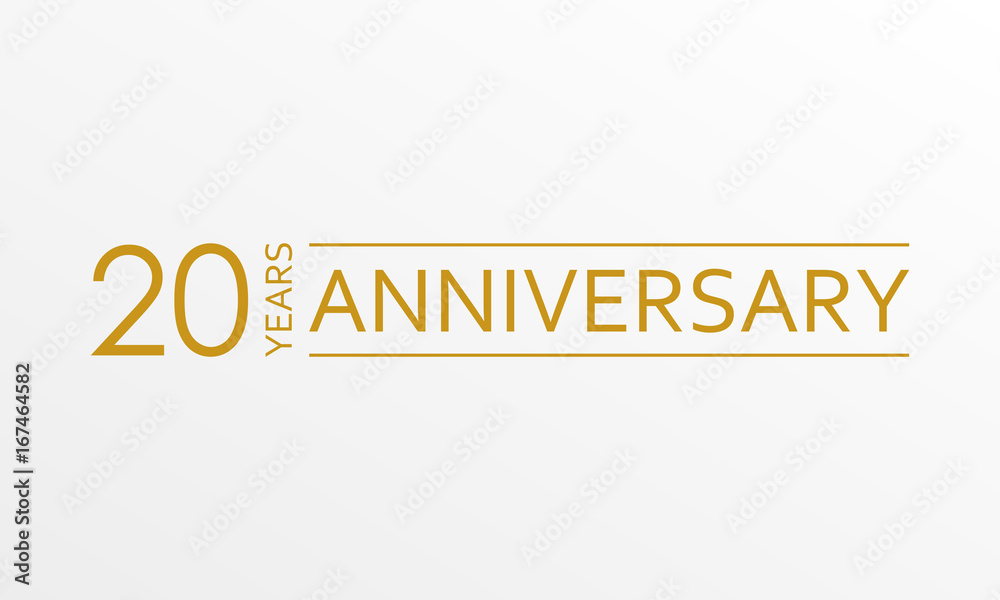 20 years anniversary emblem. Anniversary icon or label. 20 years ...