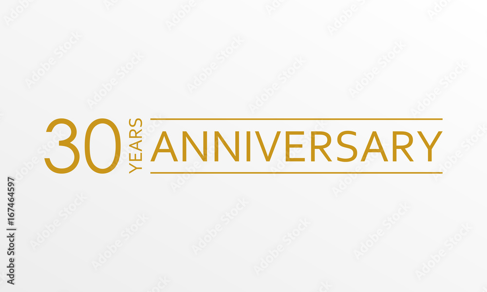 30 years anniversary emblem. Anniversary icon or label. 30 years ...