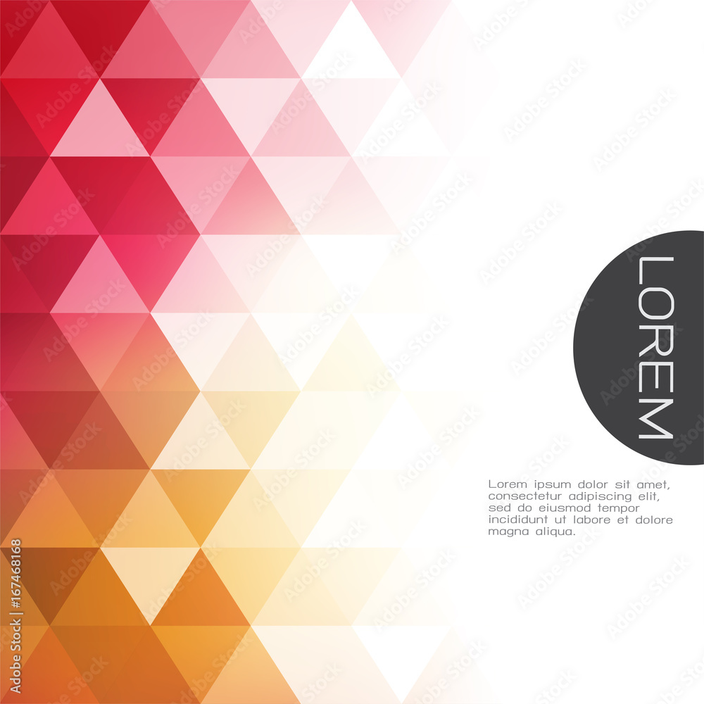colorful transparency and fade triangle background with white space on ...