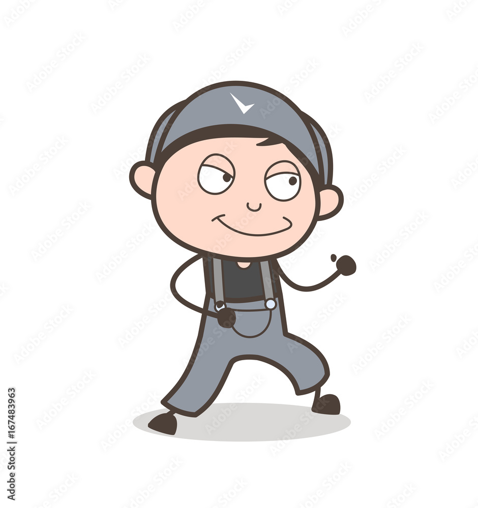 Cartoon Naughty Young Boy Face Expression Vector Stock Vector | Adobe Stock