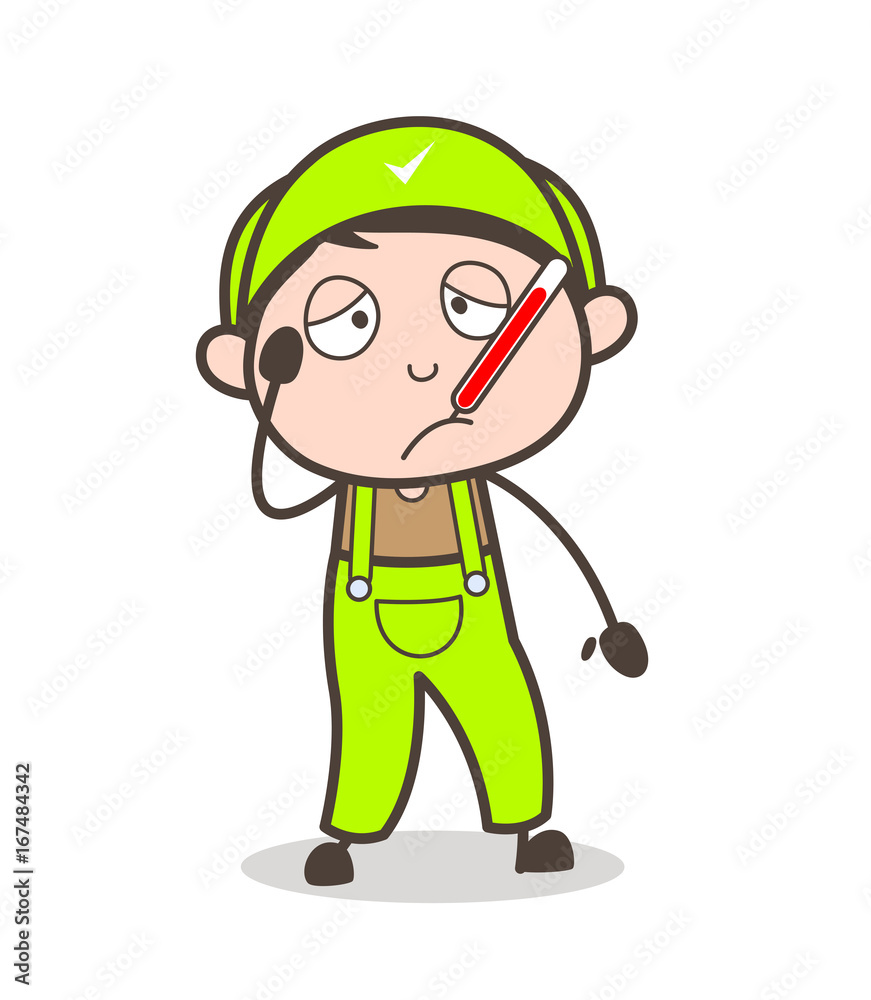 Fever Thermometer Cartoon