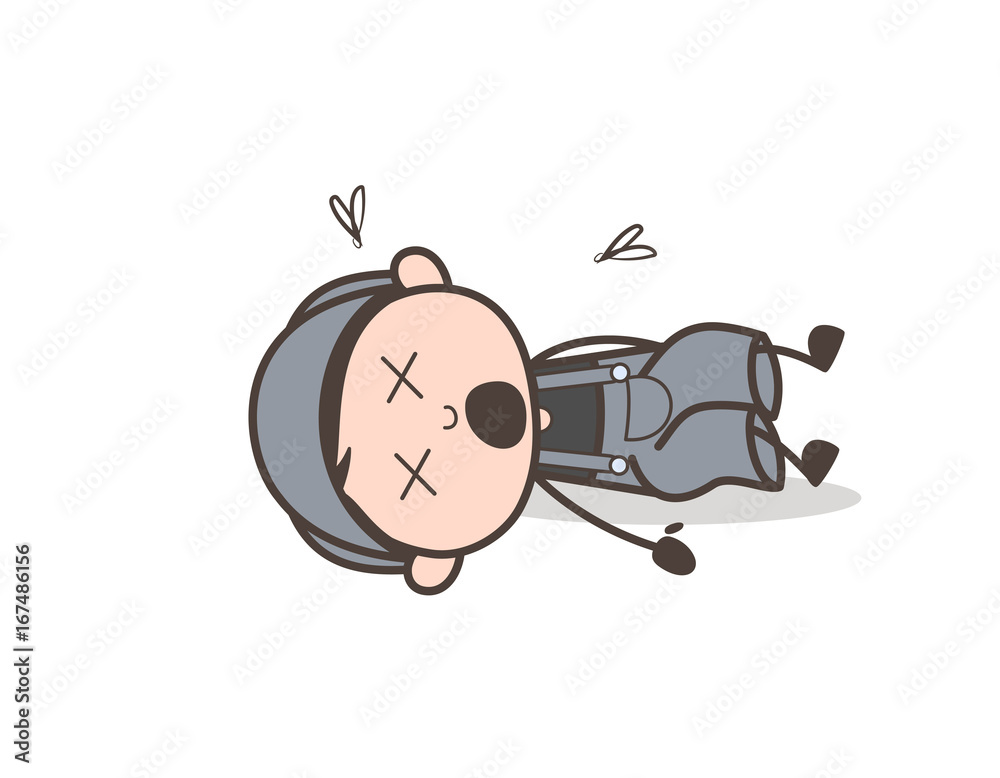 Cartoon Dead Boy Vector Concept Stock Vector | Adobe Stock