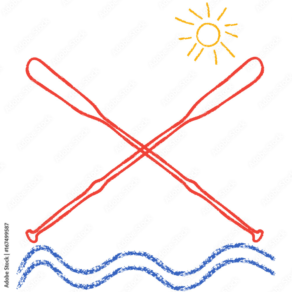 Crew Rowing Boat Drawing