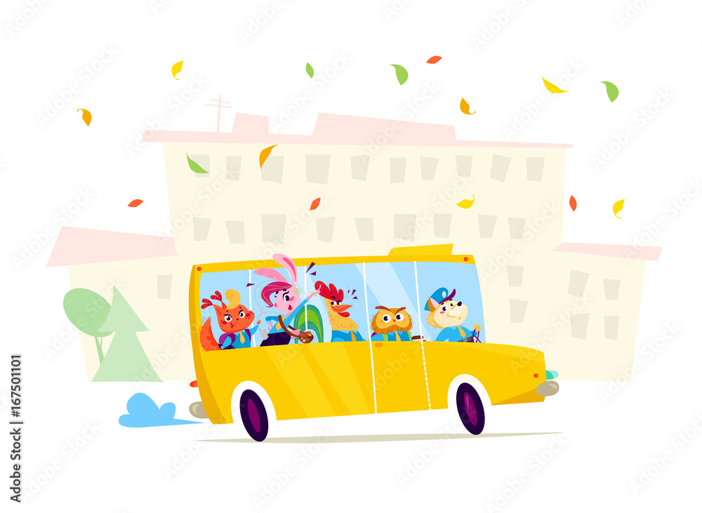 Dog With Bus Animation