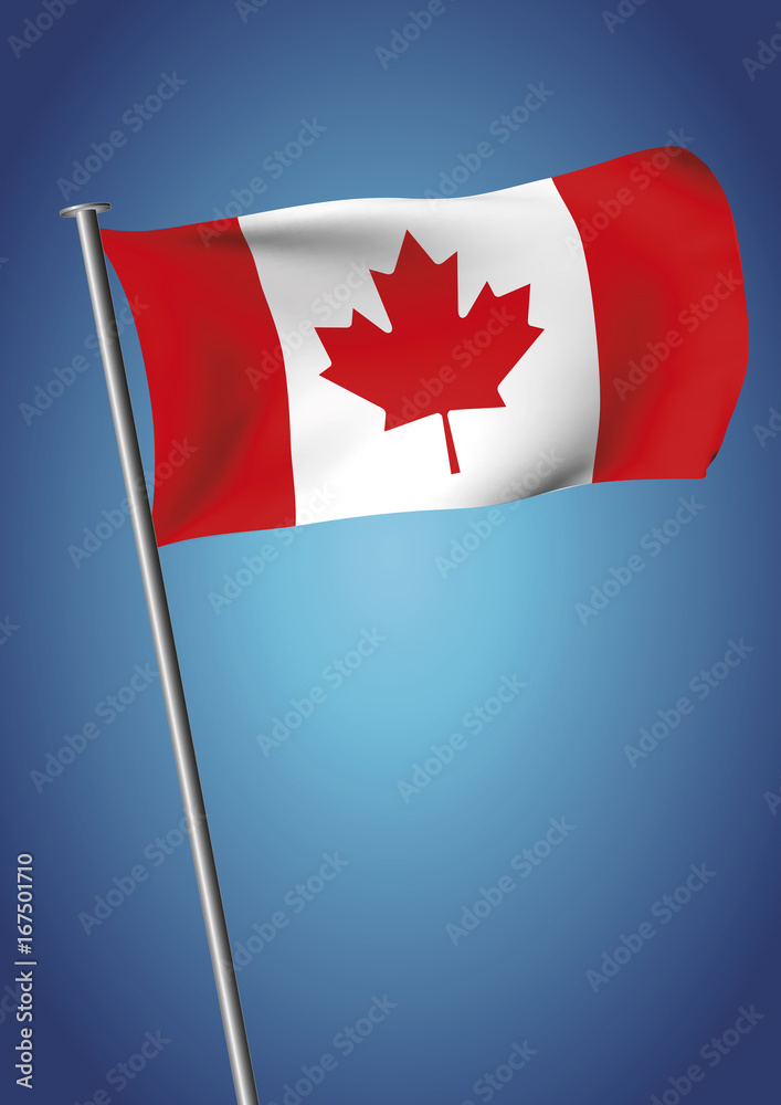 Canadian Flag Waving Vector