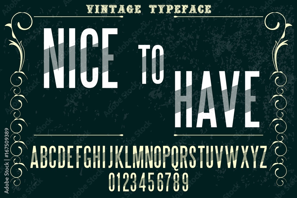 Font handcrafted vector script alphabet font vintage old style and ...