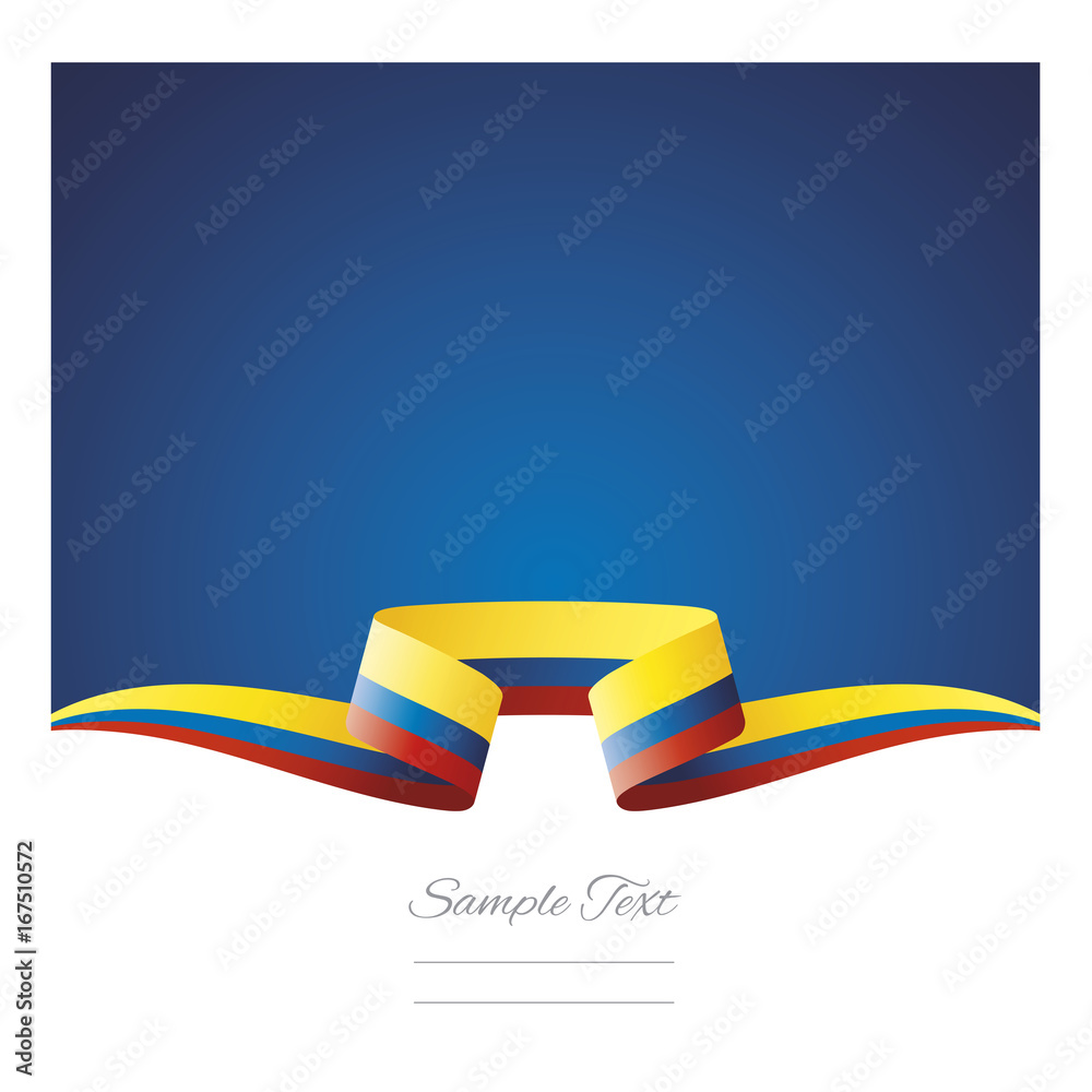Abstract background Colombia flag ribbon Stock Vector | Adobe Stock