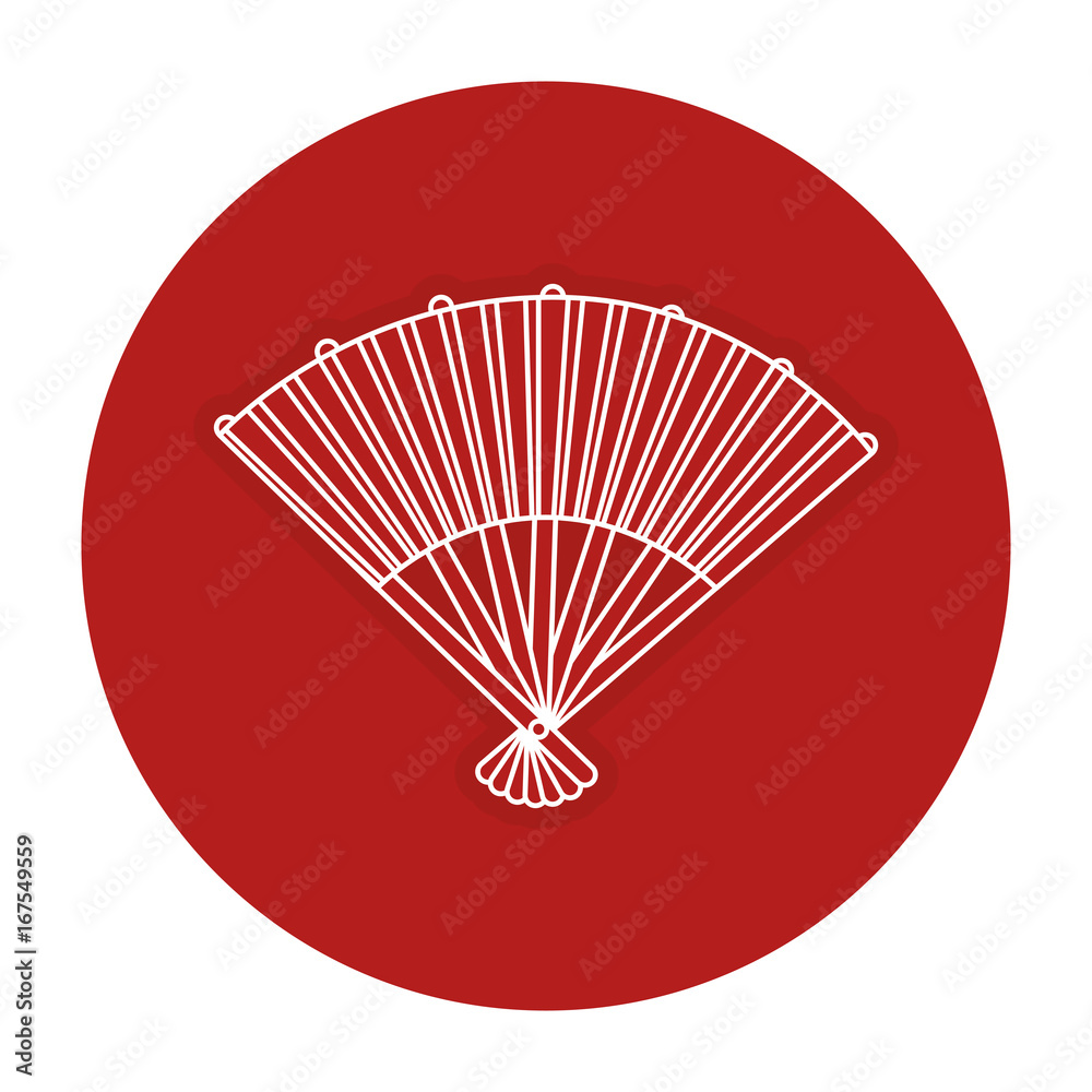 japanese fan isolated icon vector illustration design Stock Vector ...