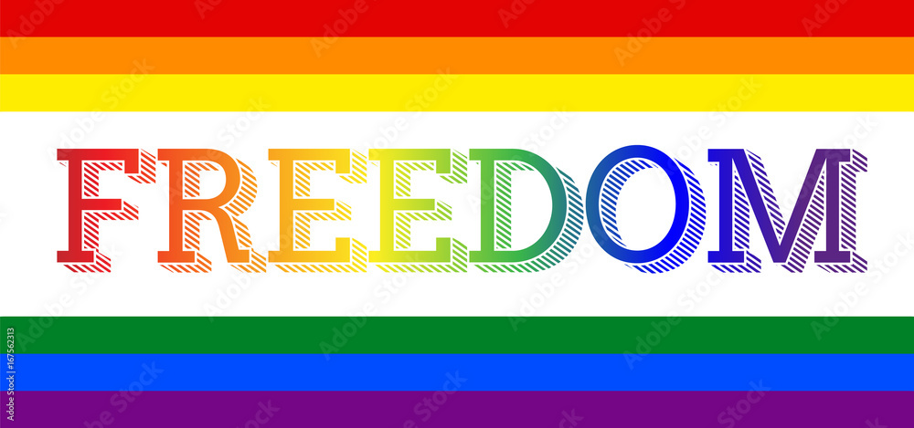 Freedom flag - LGBT Stock Vector | Adobe Stock