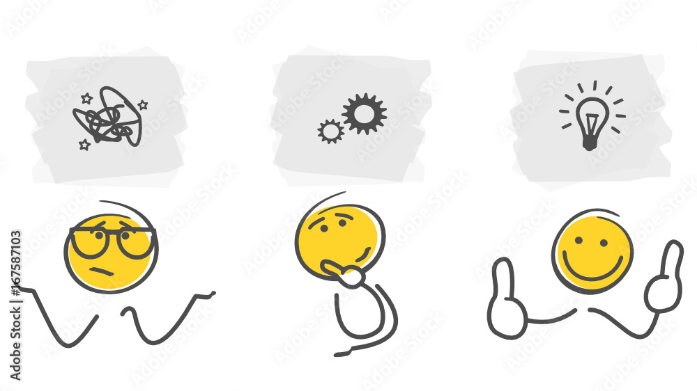 Stick Figures - Business Situations Stock Vector | Adobe Stock