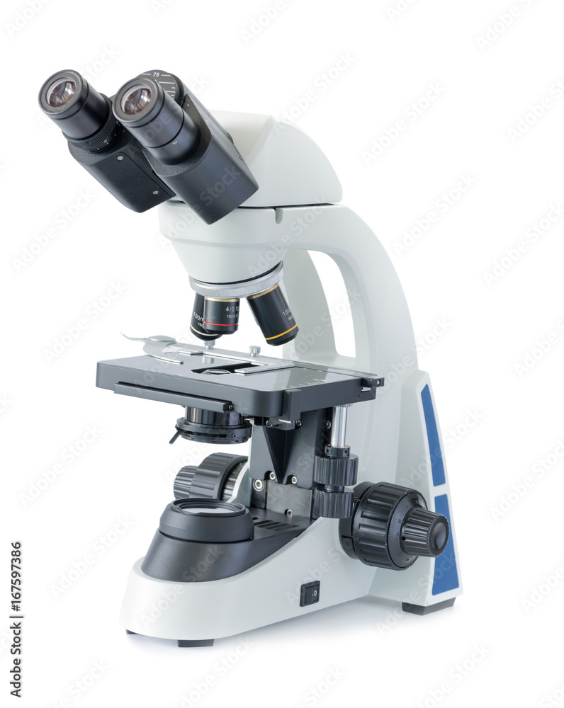 microscope isolated on white background Stock Photo | Adobe Stock