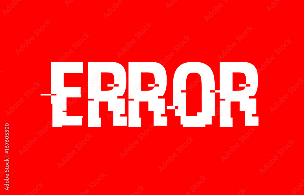 Error Text Red White Concept Design Background - Stock - GamesAgeddon