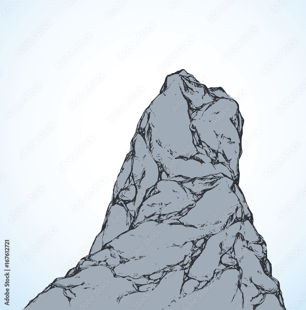Cliff. Vector drawing Stock Vector | Adobe Stock
