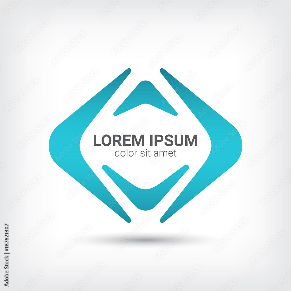 boomerang vector logo design template, angle icon, corner sign ...