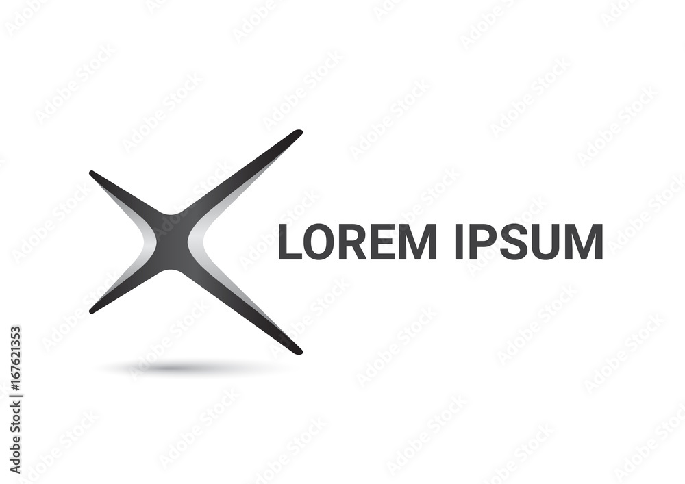 letter x vector logo design template, angle icon, corner sign ...