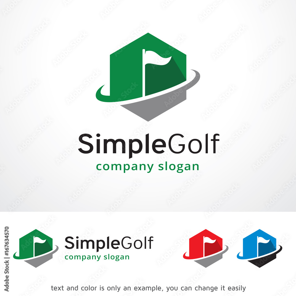 Simple Golf Logo Template Design Vector, Emblem, Design Concept ...